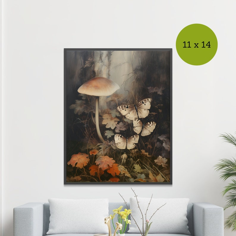 Mushroom Printable Digital Prints Mushroom Wall Art Print W - Etsy