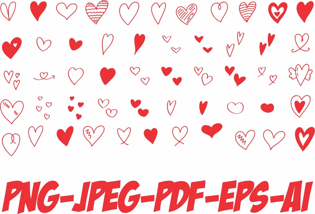 Red Heart SVG Bundle, Red Hearts SVG, Hearts Svg, Hearts, Cricut Cut ...