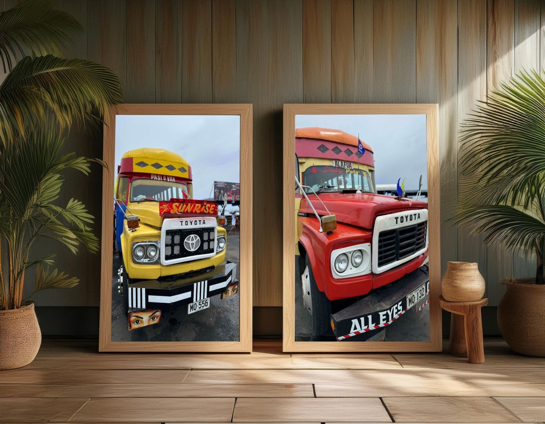 Vibrant Samoan Buses | Tropical Island Transport Photography | 2-page ...