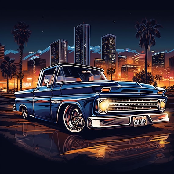 Lowrider Chevy Truck Drawings