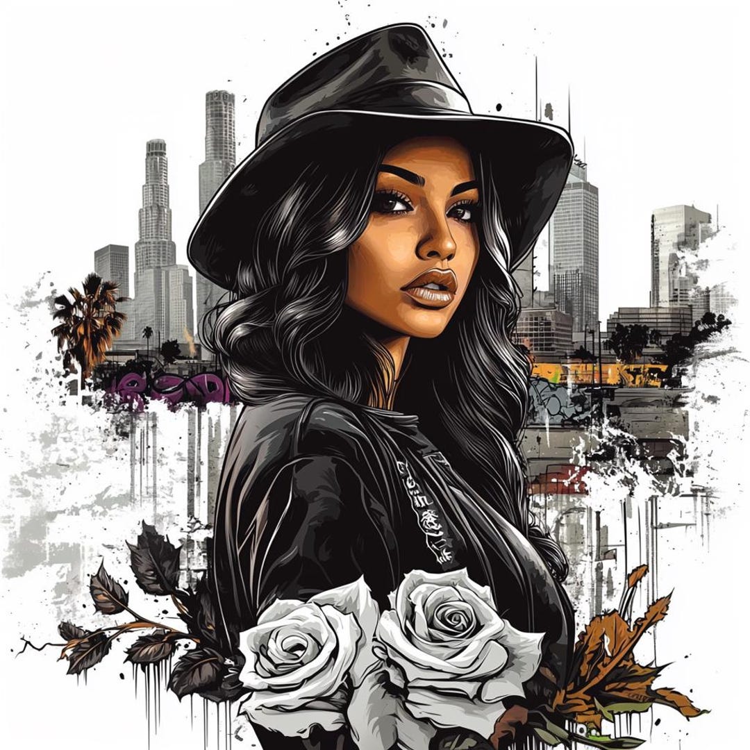 Lowrider Art Low Rider White Roses Cholo Chicana Latina Girl Wall Art ...