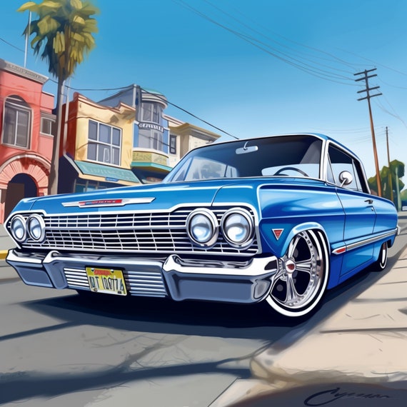 Impala Lowrider Drawing