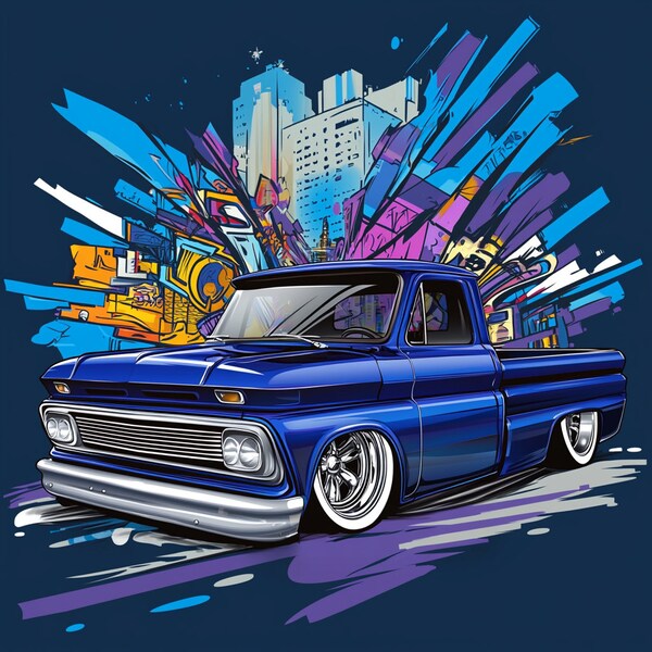 Lowrider Chevrolet Impala Chevy Low Rider Car Wall Art Poster Printable ...