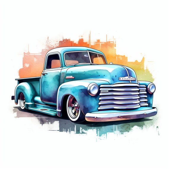 Lowrider Truck Drawings