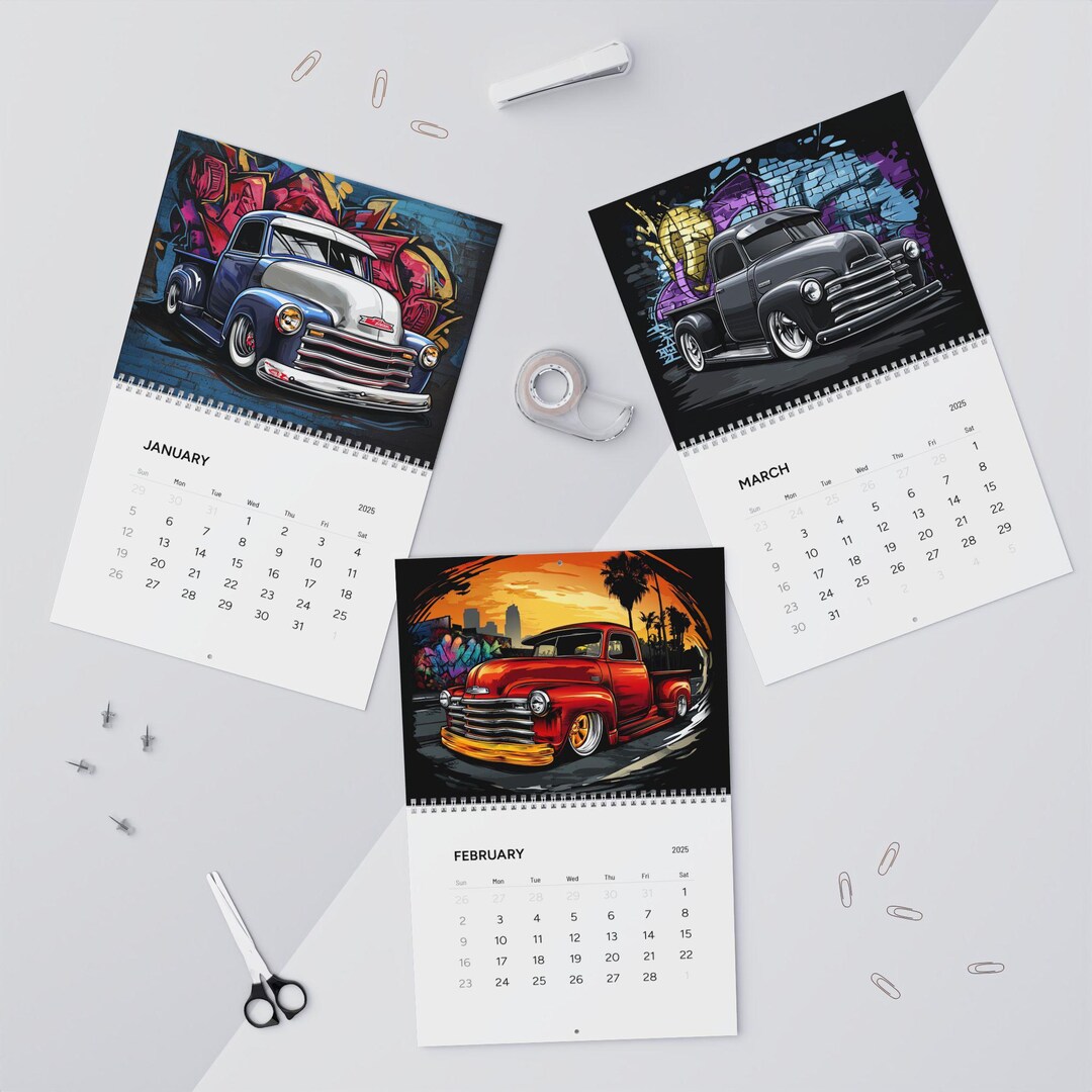 Chevrolet 3100 Truck Lowrider Art 2025 Wall Calendar Chevy Low Rider ...
