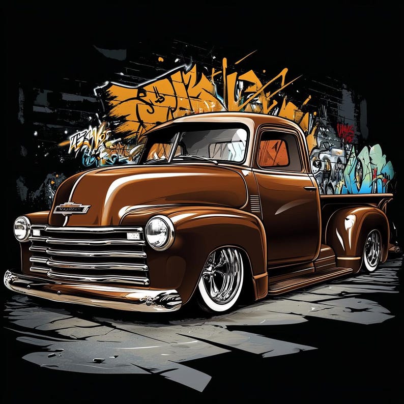 Chevrolet 3100 Lowrider Art Chevy Bombs Low Rider Bomb Wall Poster ...