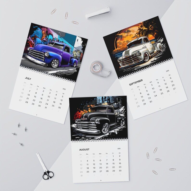 Chevrolet 3100 Truck Lowrider Art 2025 Wall Calendar Chevy Low Rider ...