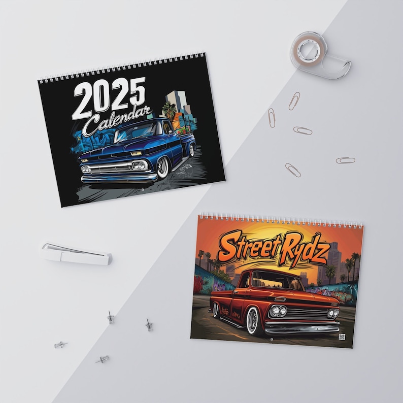 Chevrolet C10 Truck Lowrider Art 2025 Wall Calendar Chevy Low Rider ...