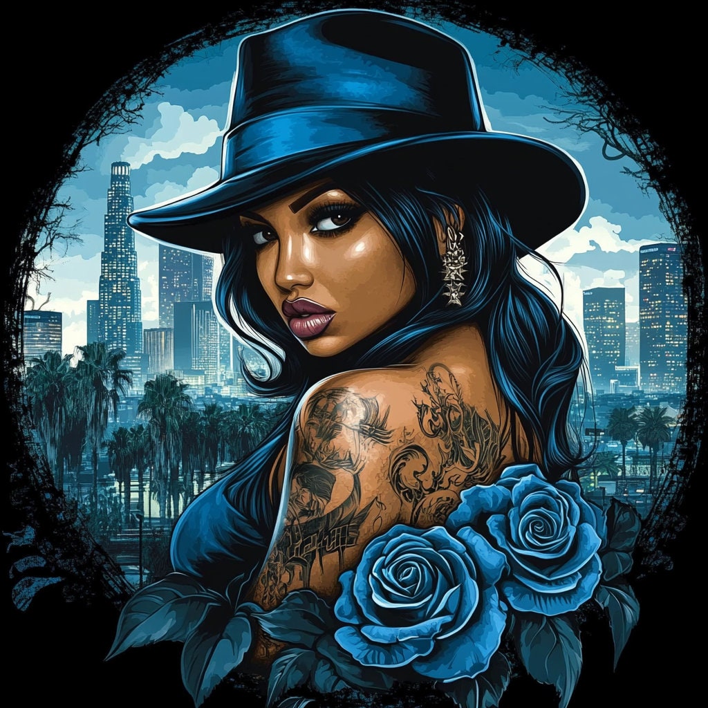 Lowrider Art Low Rider Chicana Girl Poster Latina Girls Chola Wall Art ...