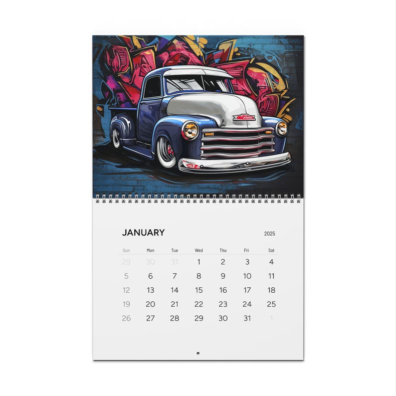Chevrolet 3100 Truck Lowrider Art 2025 Wall Calendar Chevy Low Rider ...