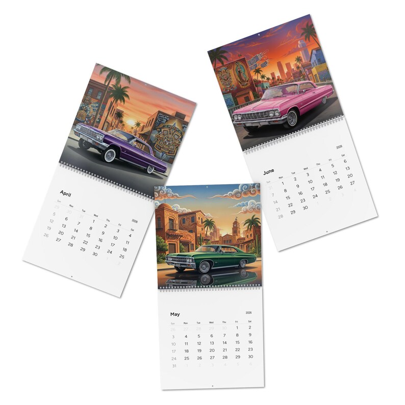Chevrolet Impala Lowrider 2026 Calendar Chevy Low Rider Art Dorm Room ...