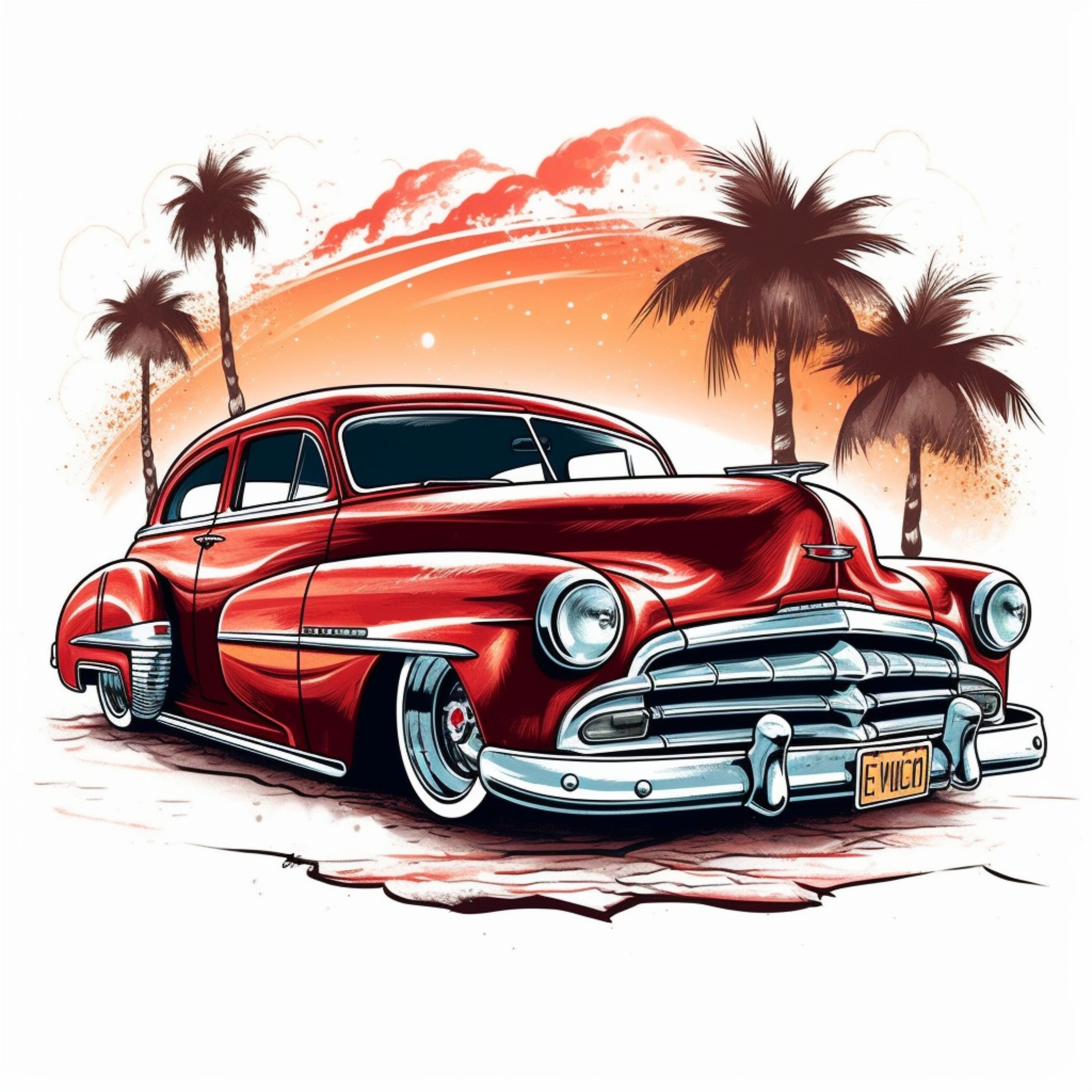 Chevy Lowriders Bombs Line Drawings