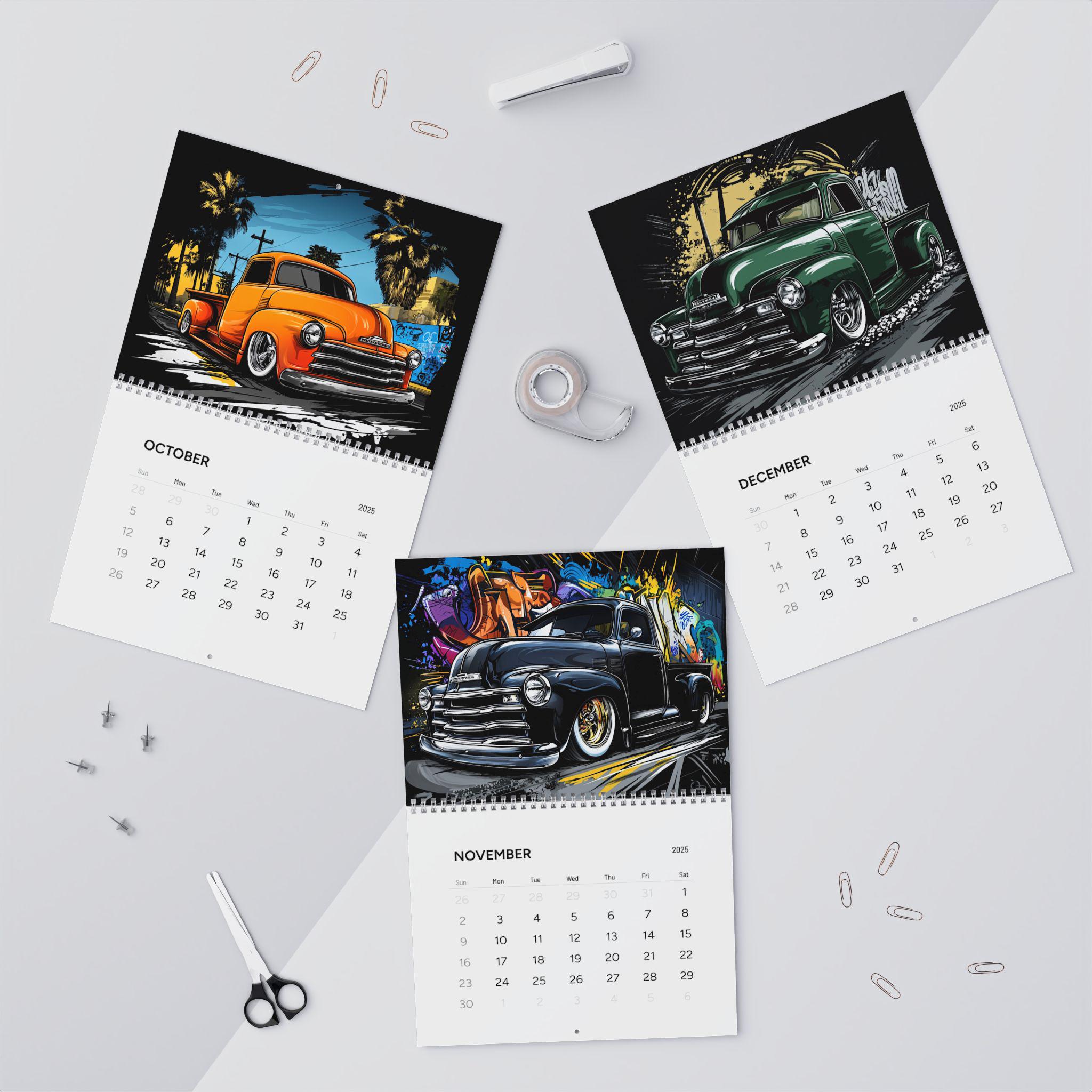 Chevrolet 3100 Truck Lowrider Art 2025 Wall Calendar Chevy Low Rider ...