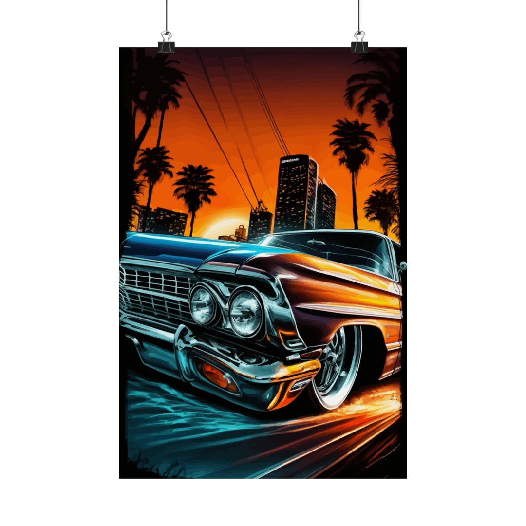 Lowrider Artwork Chevrolet Car Low Rider Chevy Cars Poster - Etsy