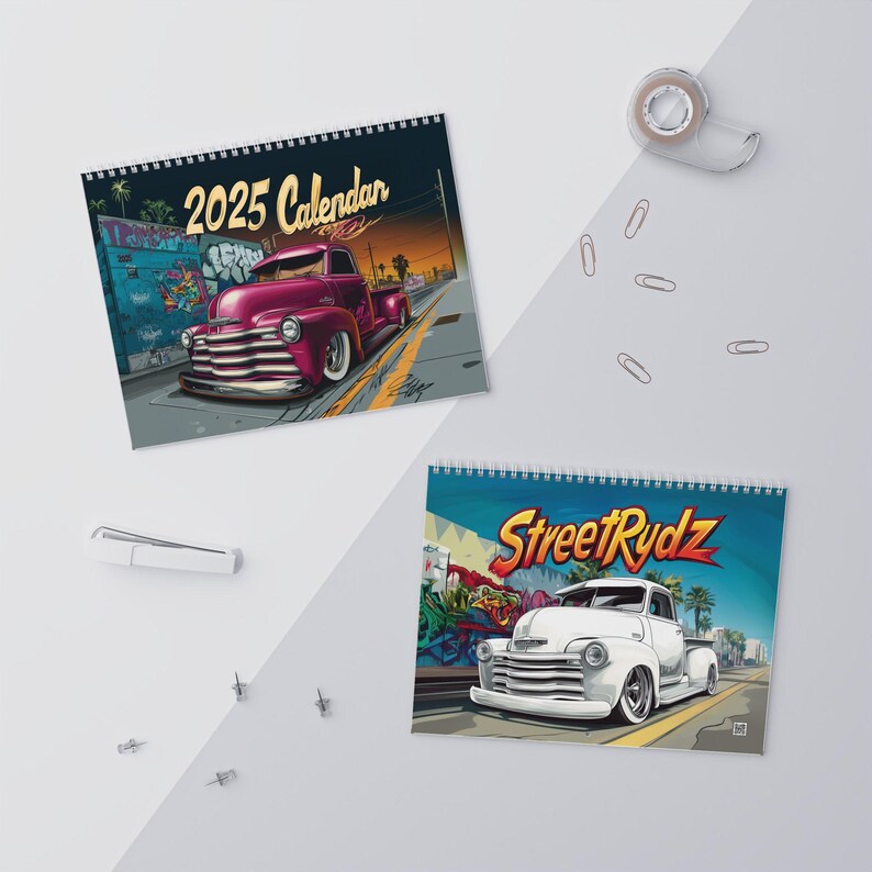 Chevrolet 3100 Truck Lowrider Art 2025 Wall Calendar Chevy Low Rider ...