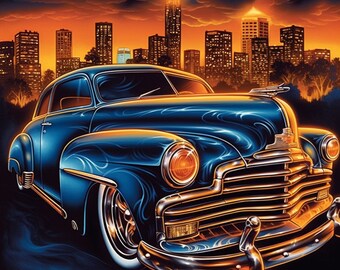 Chevrolet Fleetline Lowrider Chevy Bomb Car Art - Etsy UK