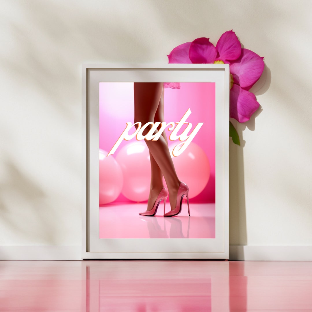 Y2K Poster Pink Maximalist Decor, Party Pink Poster Dorm Decor, Funky ...