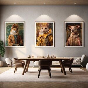 Custom Pet Portrait Custom Cat Portrait Custom Dog Portrait Royal Pet ...