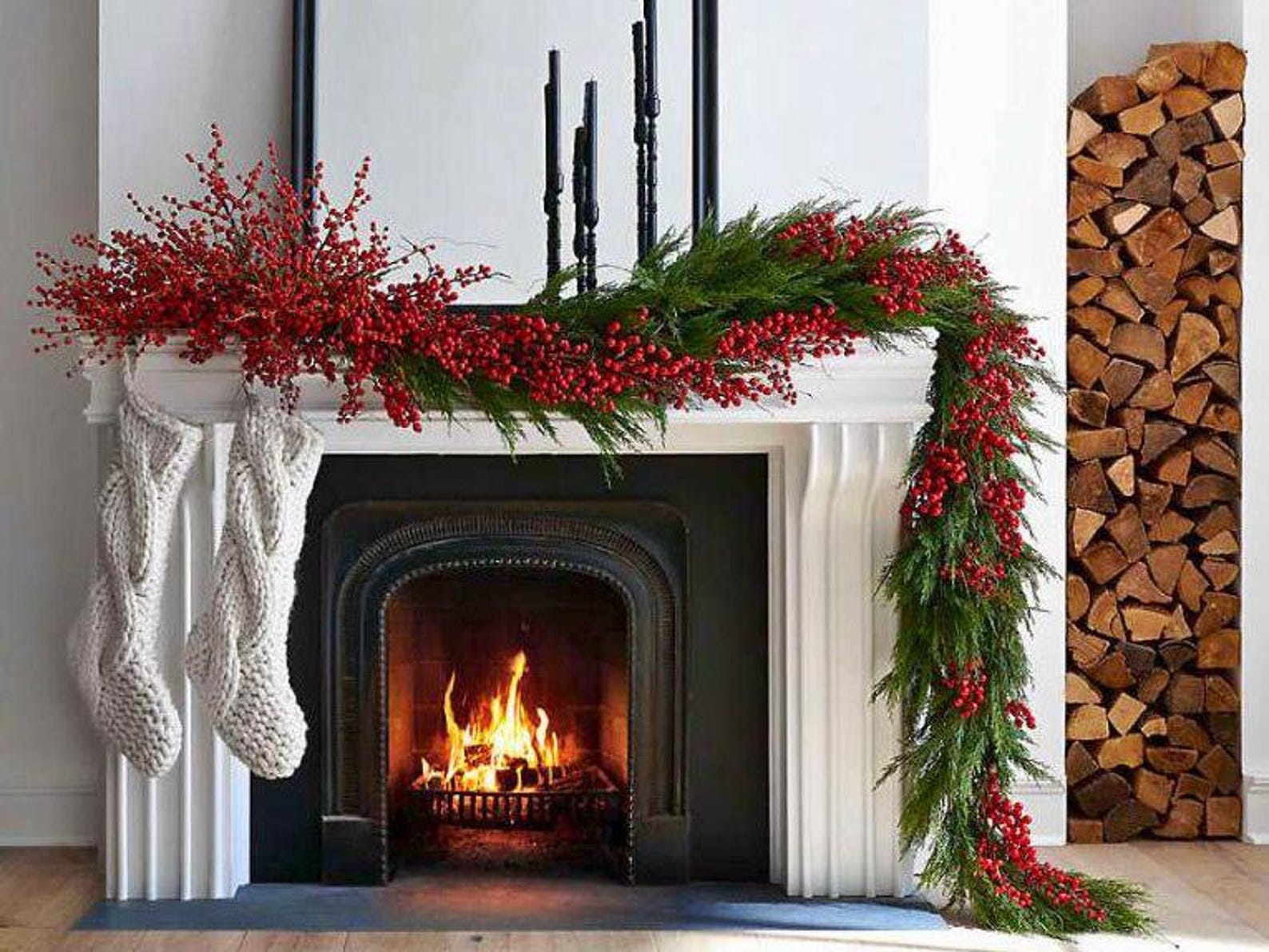 Christmas Fireplace Mantel Swags 2024 - Etsy Canada