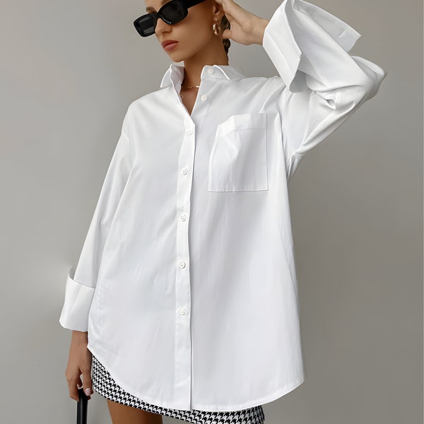 White Button Up - Etsy