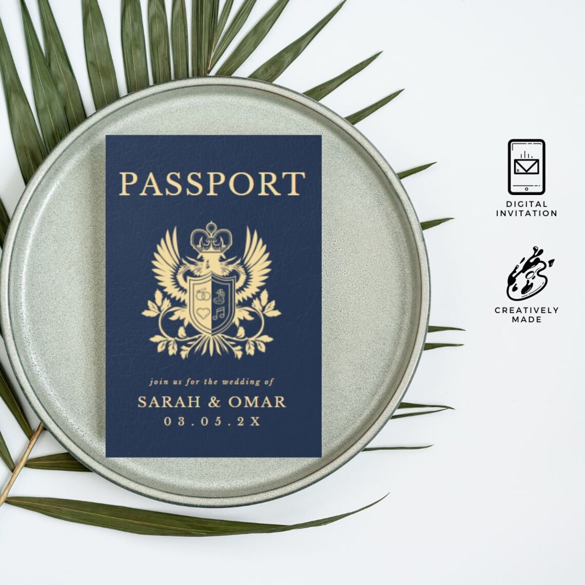Editable Passport Style Invitation . Travel Template. Customizable ...