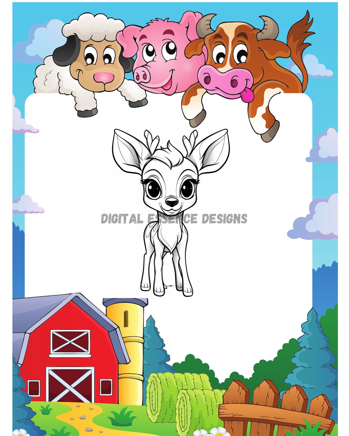 Farm Animals Coloring Pages, Farm Animals Coloring Sheets, Animals ...