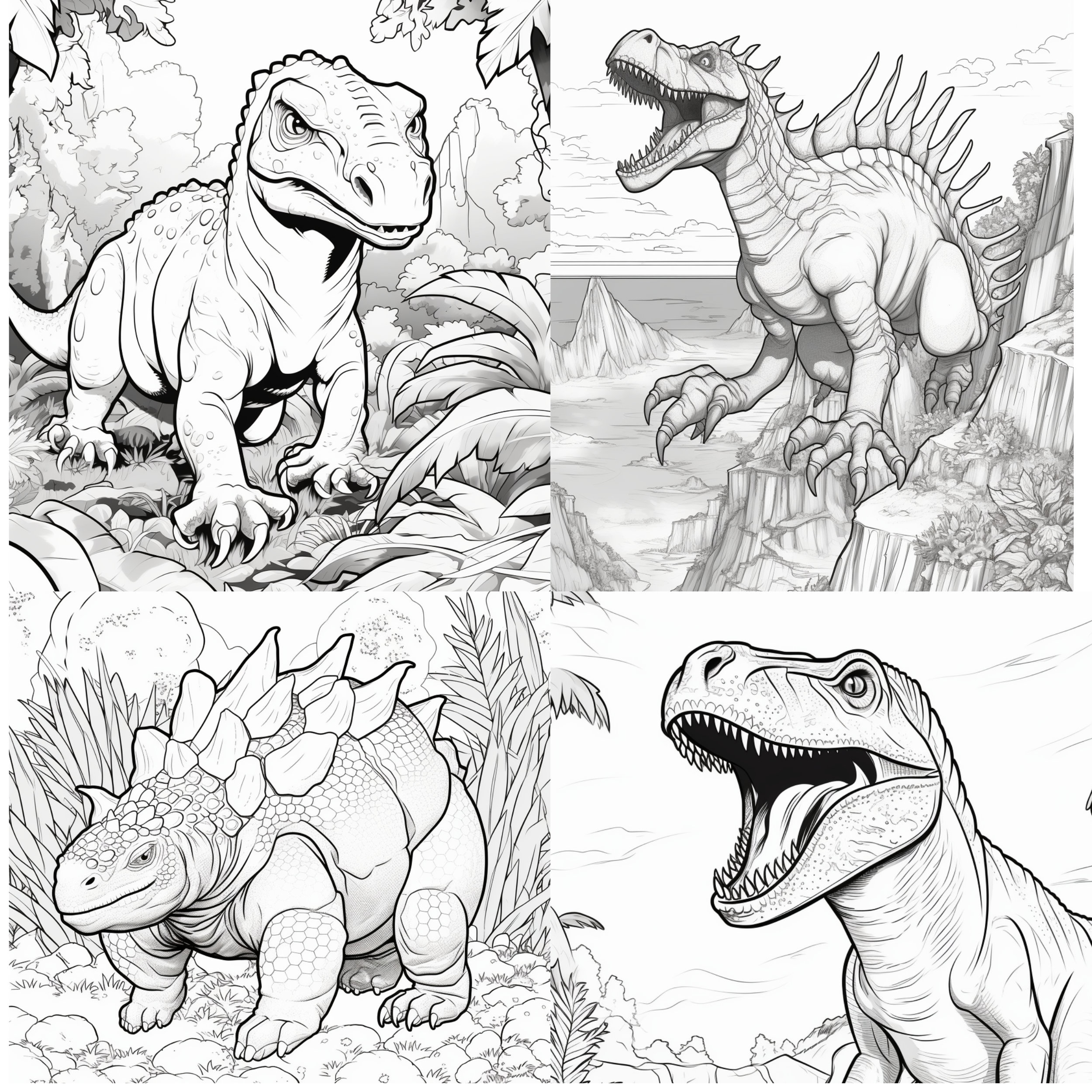 Dinosaur Coloring Pages - 30 Printable Dinosaur Coloring Pages for Kids ...