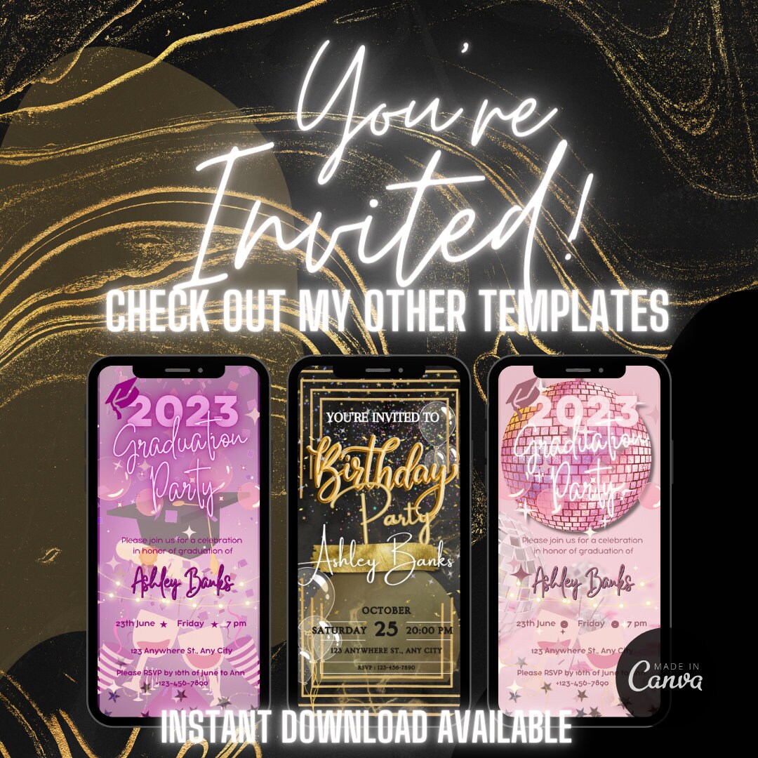 Editable Birthday Celebration Invitation, Online Birthday Invitation ...