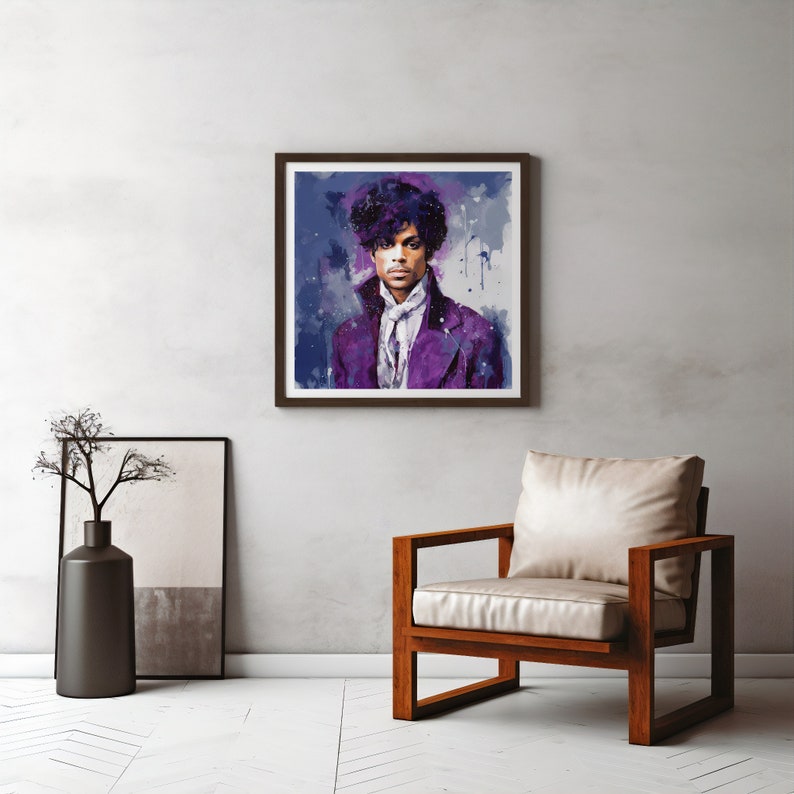 Prince Purple Rain Digital Wall Print, Prince Downloadable Print, Gift ...