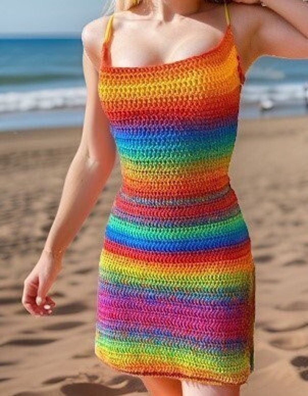 Crochet Mini Dress Pattern Tunic Halter Top Dress Famous Crochet