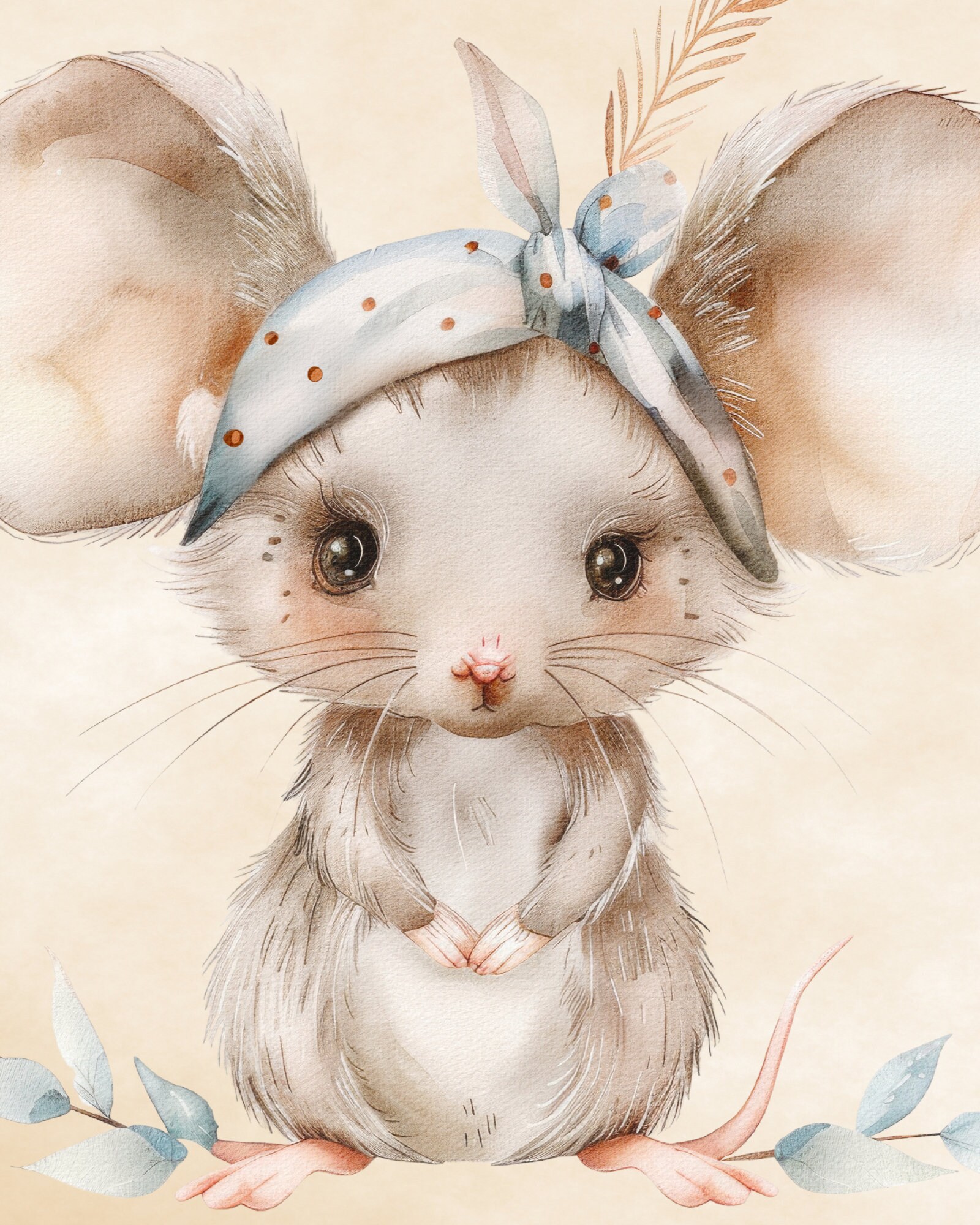 Boho Chic Mouse 3 Nursery Printables 2 Sizes to Choose From 8x10 and ...