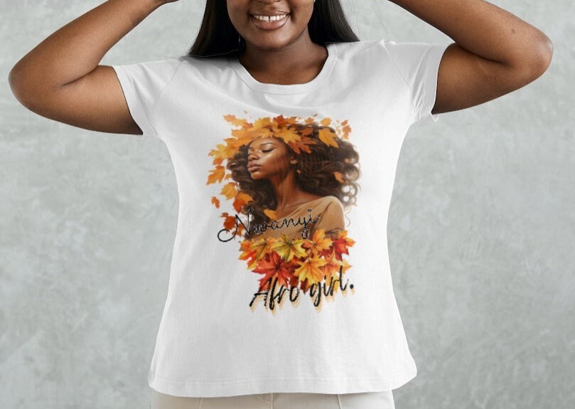 4 Printable Afro Black Girl Sublimation PNG Autumn Black - Etsy