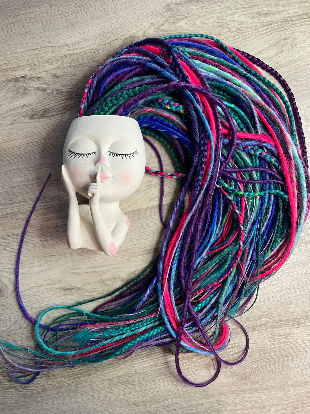 Galaxy Mermaid Thin Synthetic Dreads / Braids With Glass Beads. - Etsy