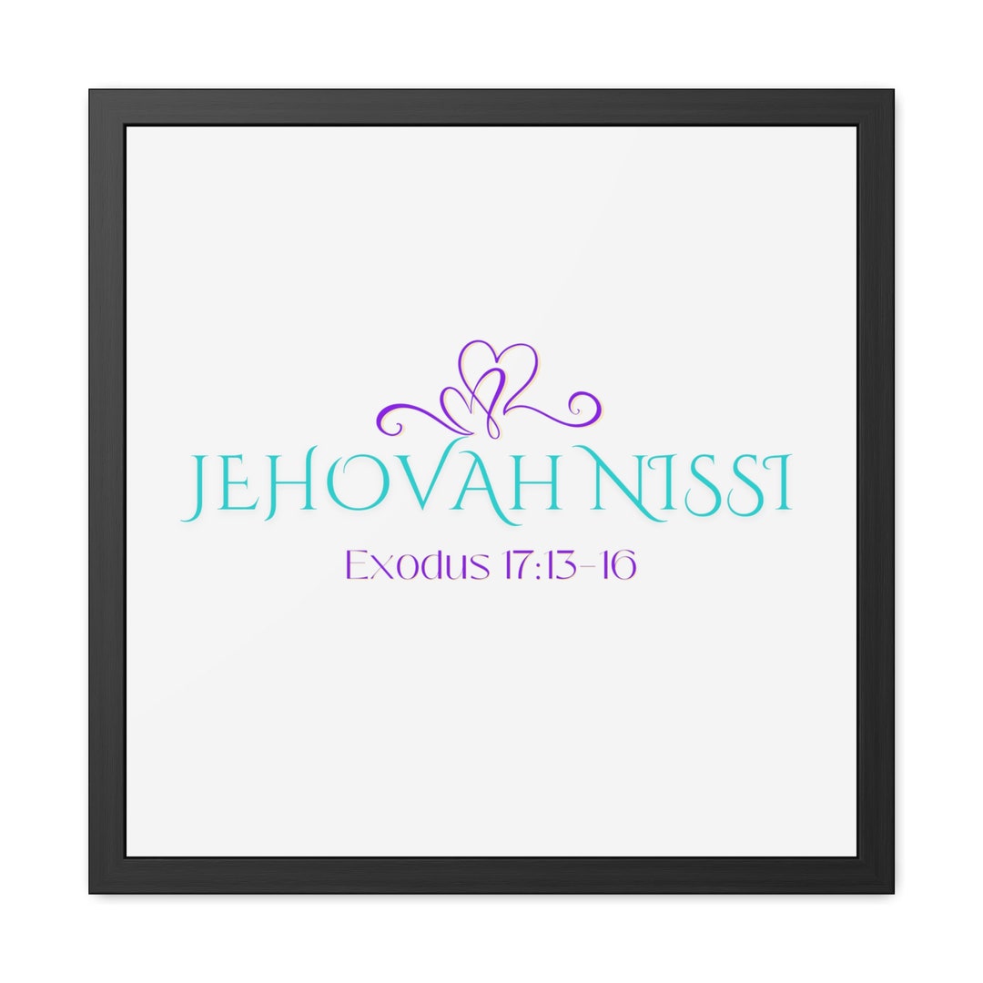 Signature JEHOVAH NISSI Poster in a Black Frame - Etsy
