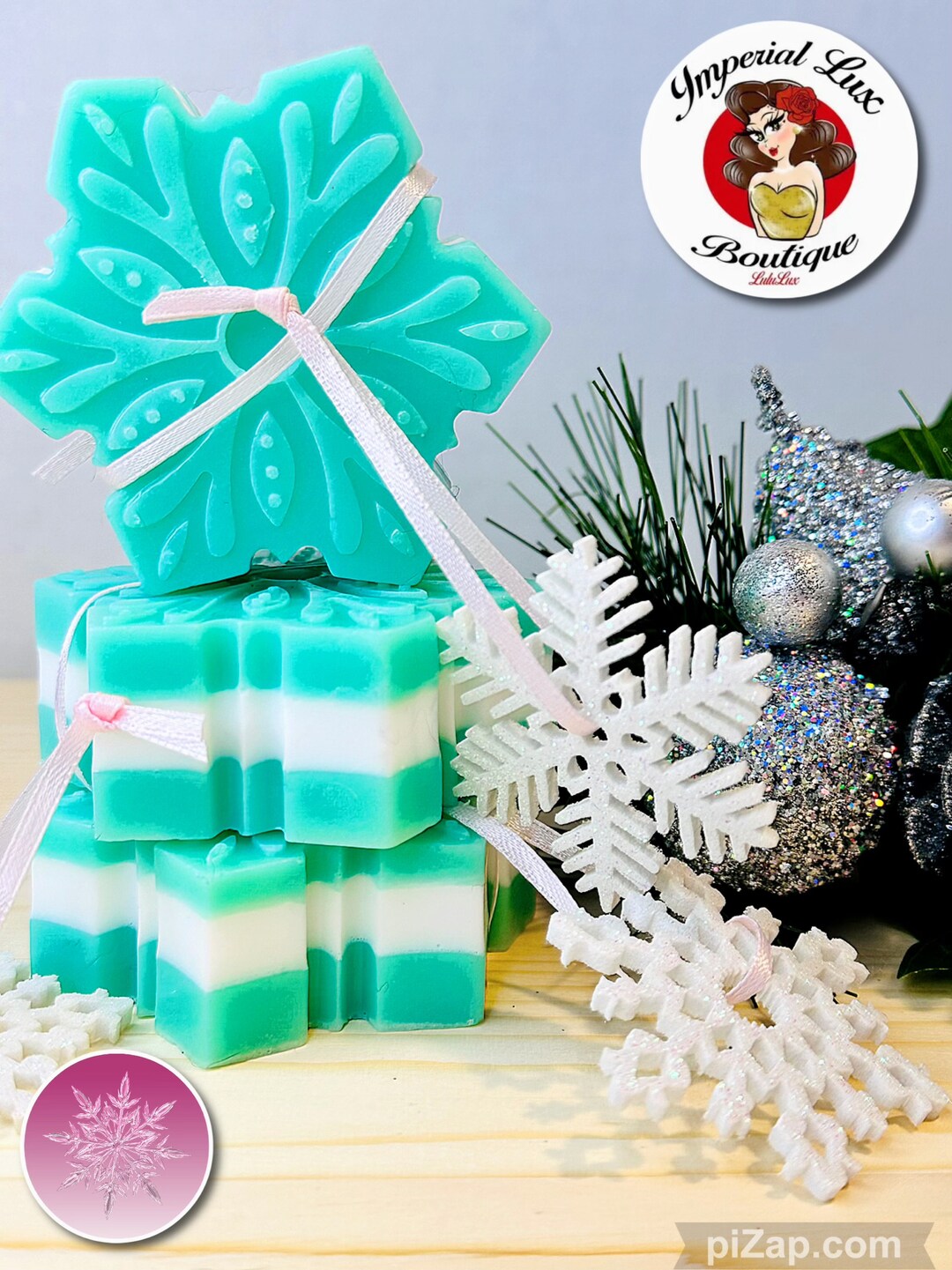 Lux Winter Applejack & Orange Peel Snowflake Gourmet Soaps - Etsy