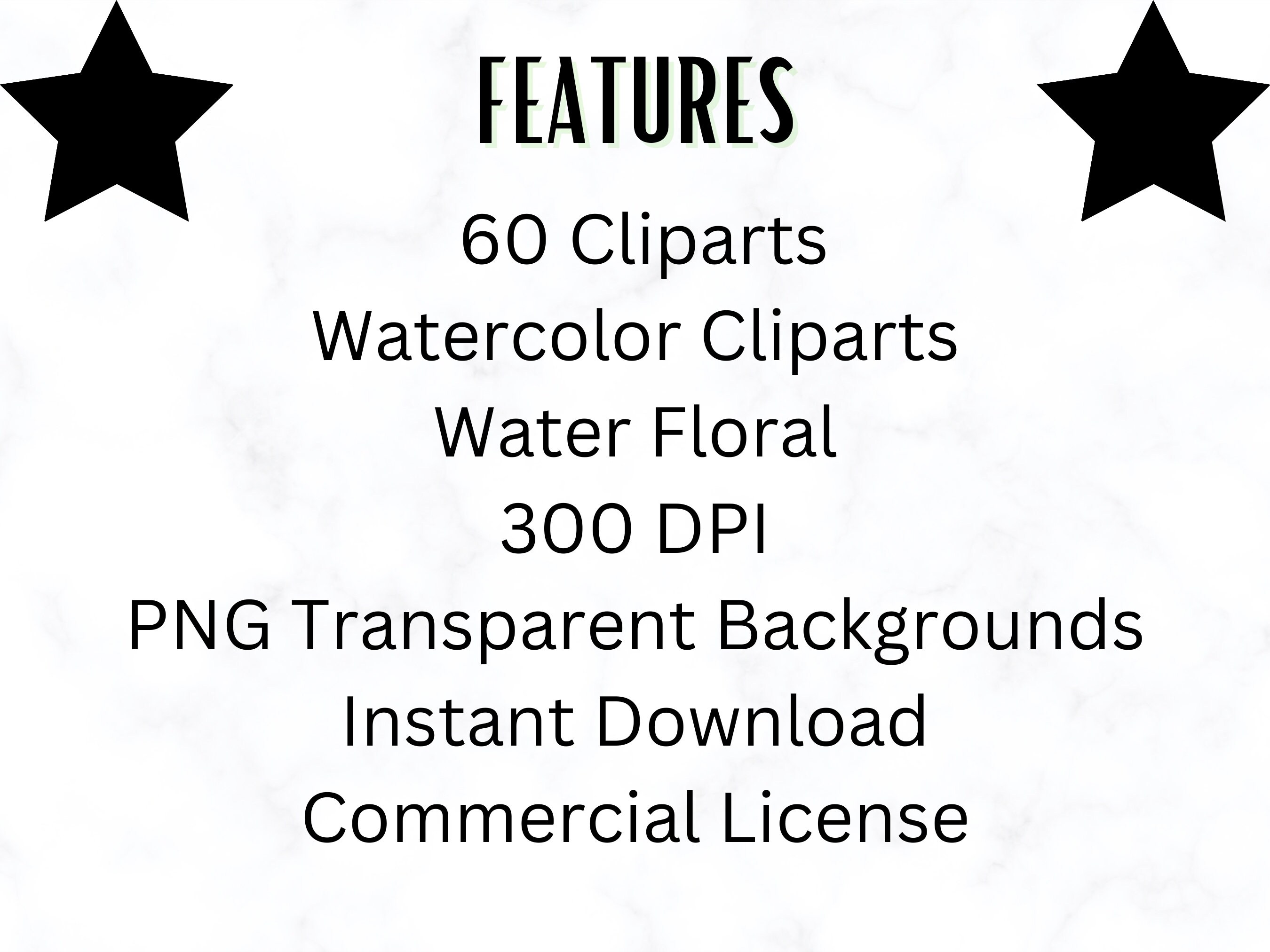 60 Watercolor Floral Clipart Collection, Transparent Background, 300 ...