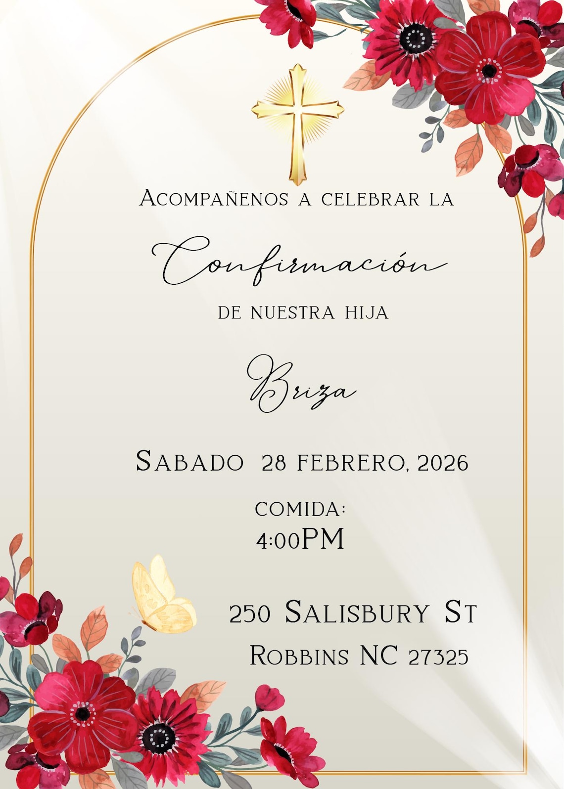 Spanish Confirmation Invitation Template - Etsy