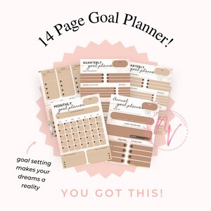 Goal Setting Planner - Digital Goal Tracker - Goal Setting Workbook ...