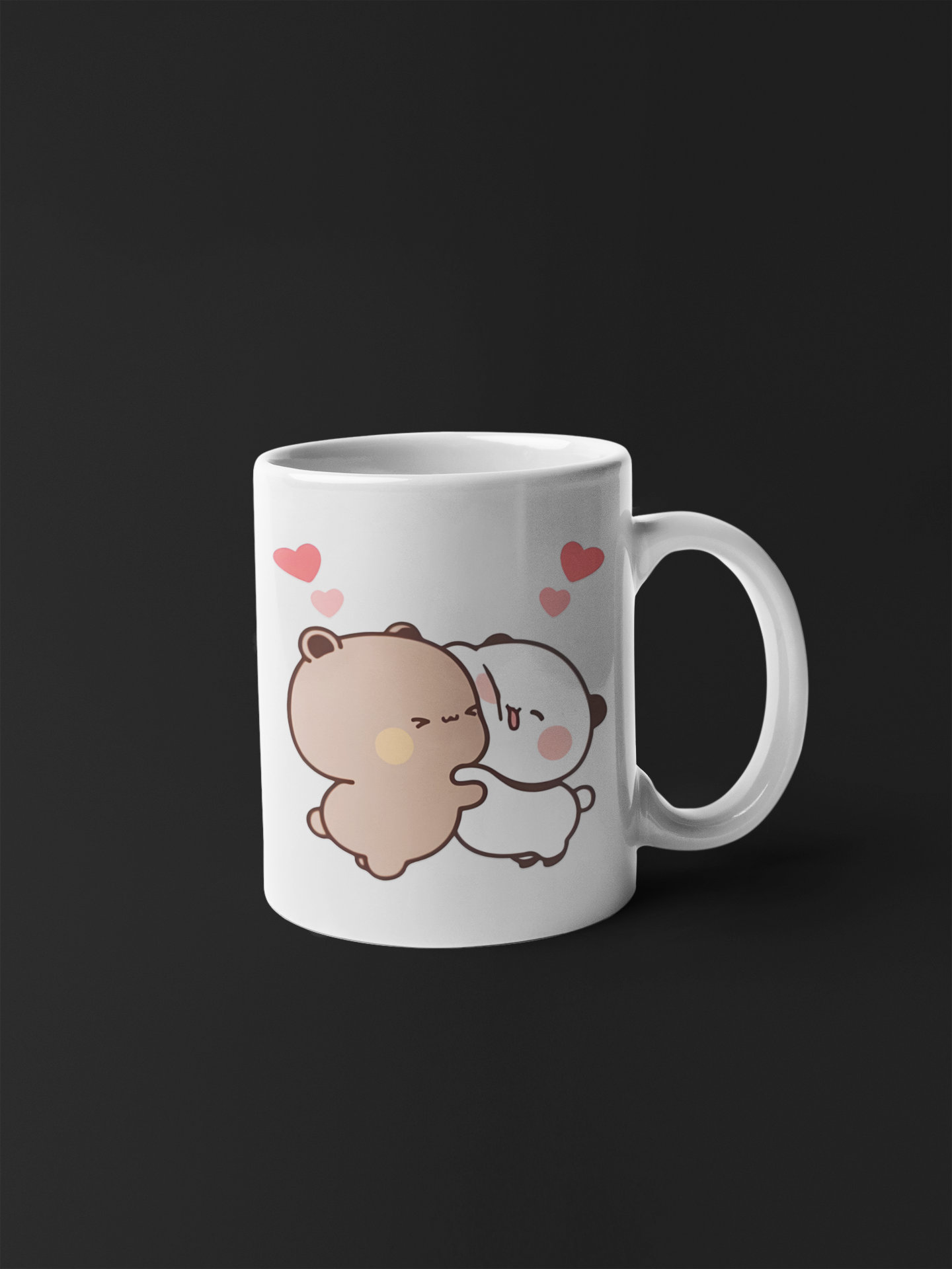 Bubu and Dudu Coffee Mug, Love Heart Cute Cartoon Pet, Lovers Mug, Cute ...