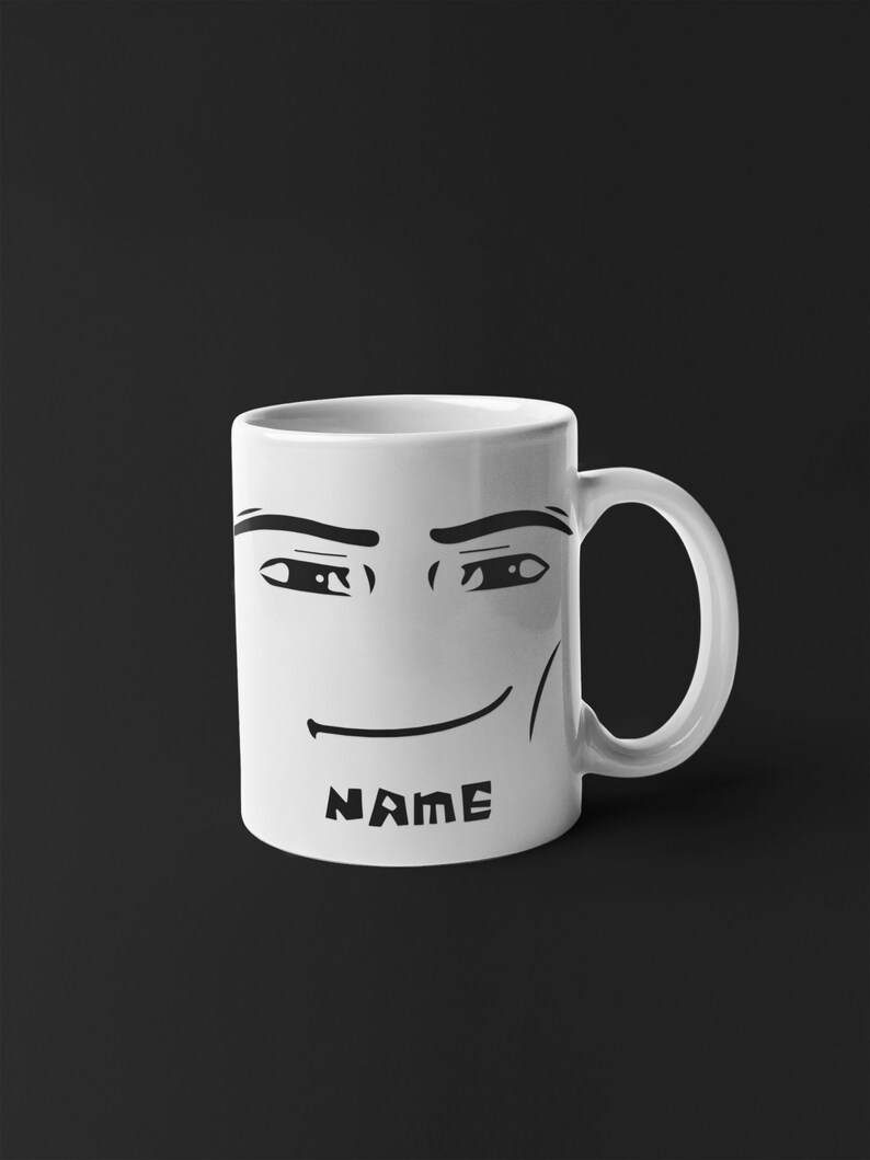 Personalized Roblox Man Face Mug, Roblox Man Face, Gaming Mug, Gamer ...