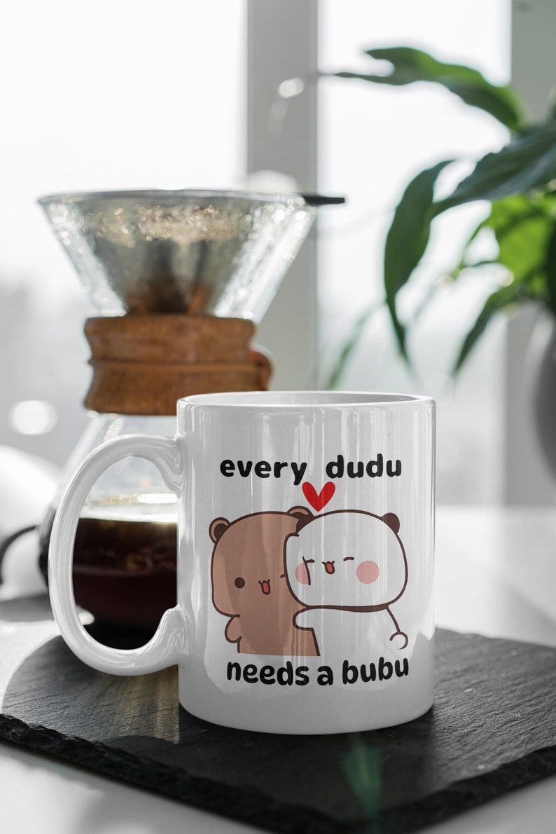 Every Dudu Needs A Bubu Couple Mug Cute Mug Peach and Goma Love Hug ...