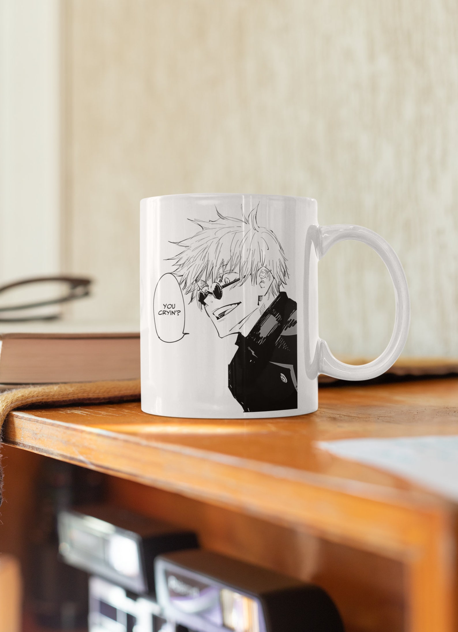 You Cryin? Funny Mug Jujutsu Kaisen Satoru Gojo Gift Anime Mug Anime ...