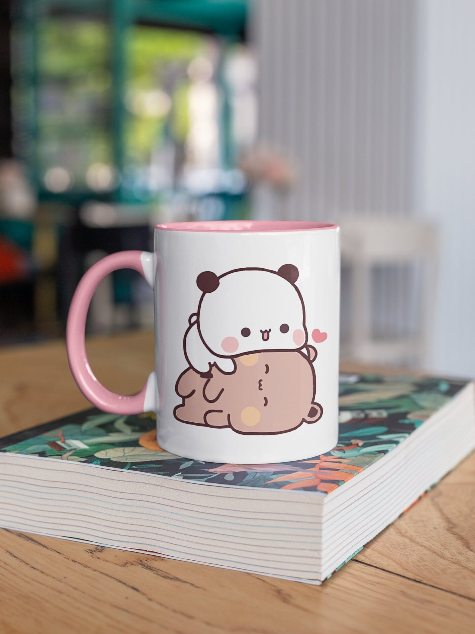 Bubu and Dudu Coffee Mug, Love Heart Cute Cartoon Pet, Love Hug Panda ...