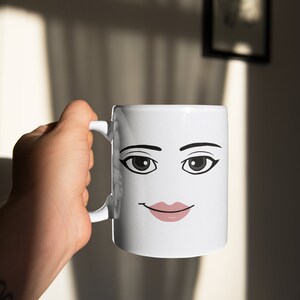 Roblox Woman Face Mug Roblox Woman Face Gaming Mug Gamer Gift Roblox ...