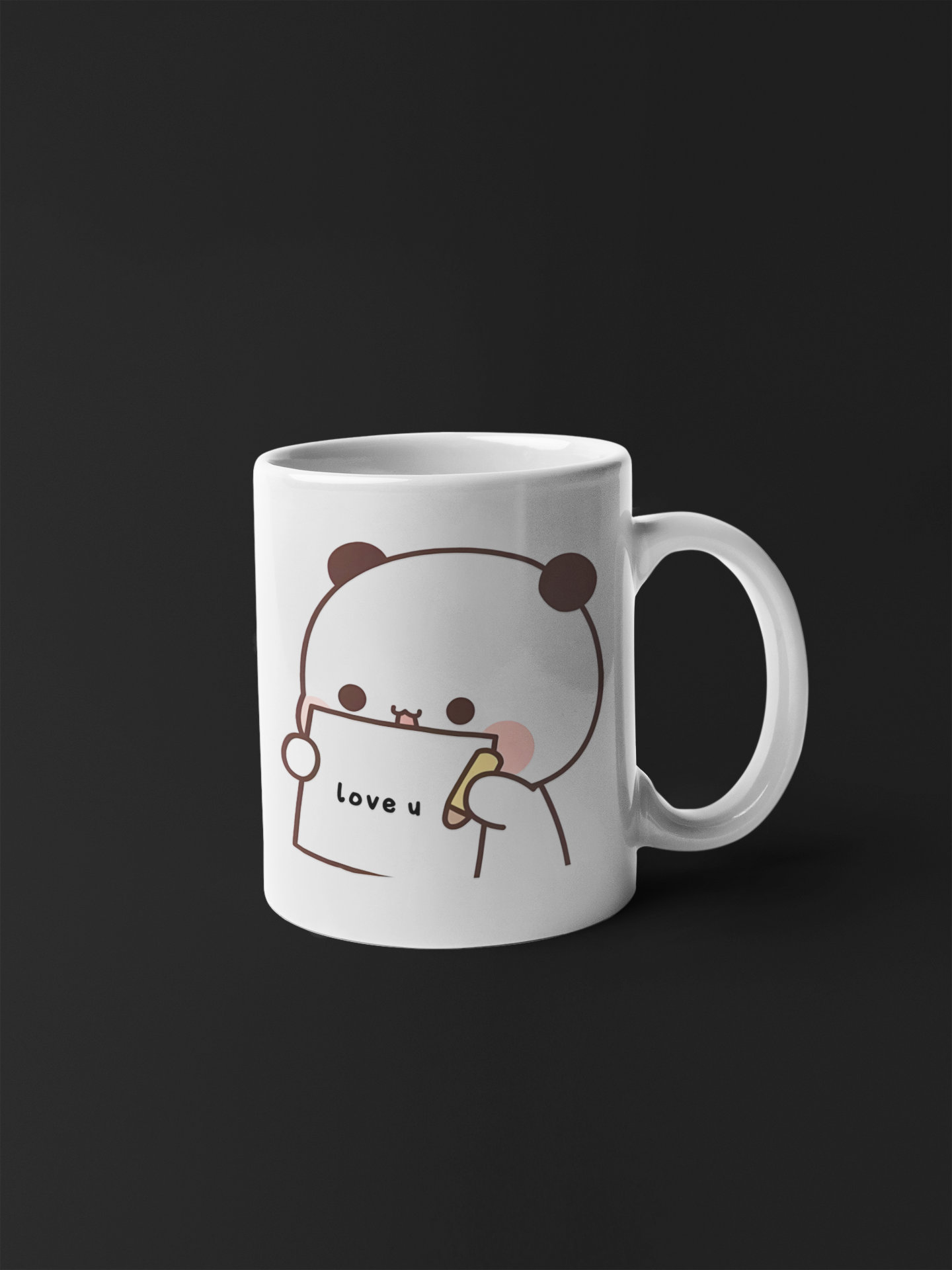 I Love You Bubu and Dudu Coffee Mug Love Heart Cute Cartoon Pet Love ...