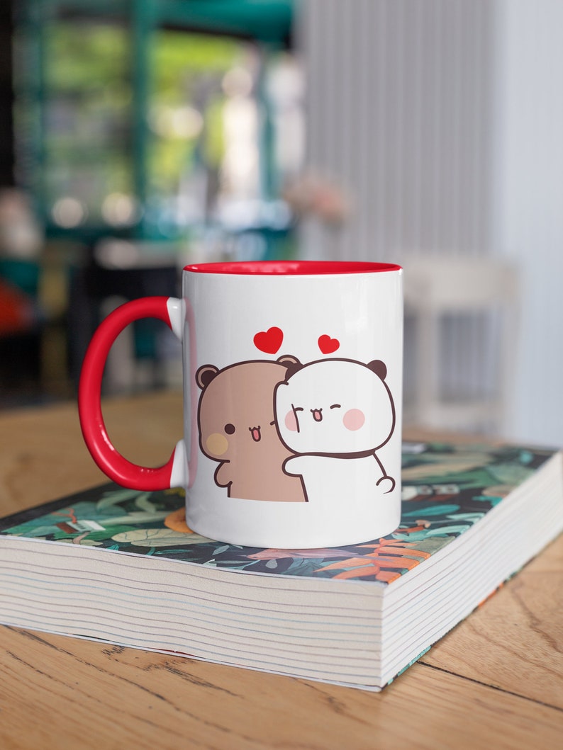 Bubu and Dudu Coffee Mug, Love Heart Cute Cartoon Pet, Love Hug Panda ...