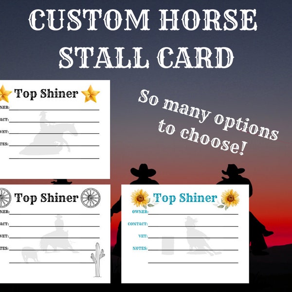 Printable Stall Card - Etsy