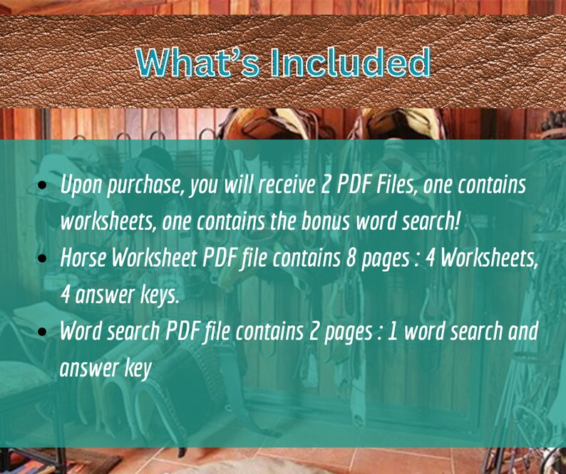 Horse Tack Worksheet | Tack Parts Diagrams Printable | Saddle & Bridle ...