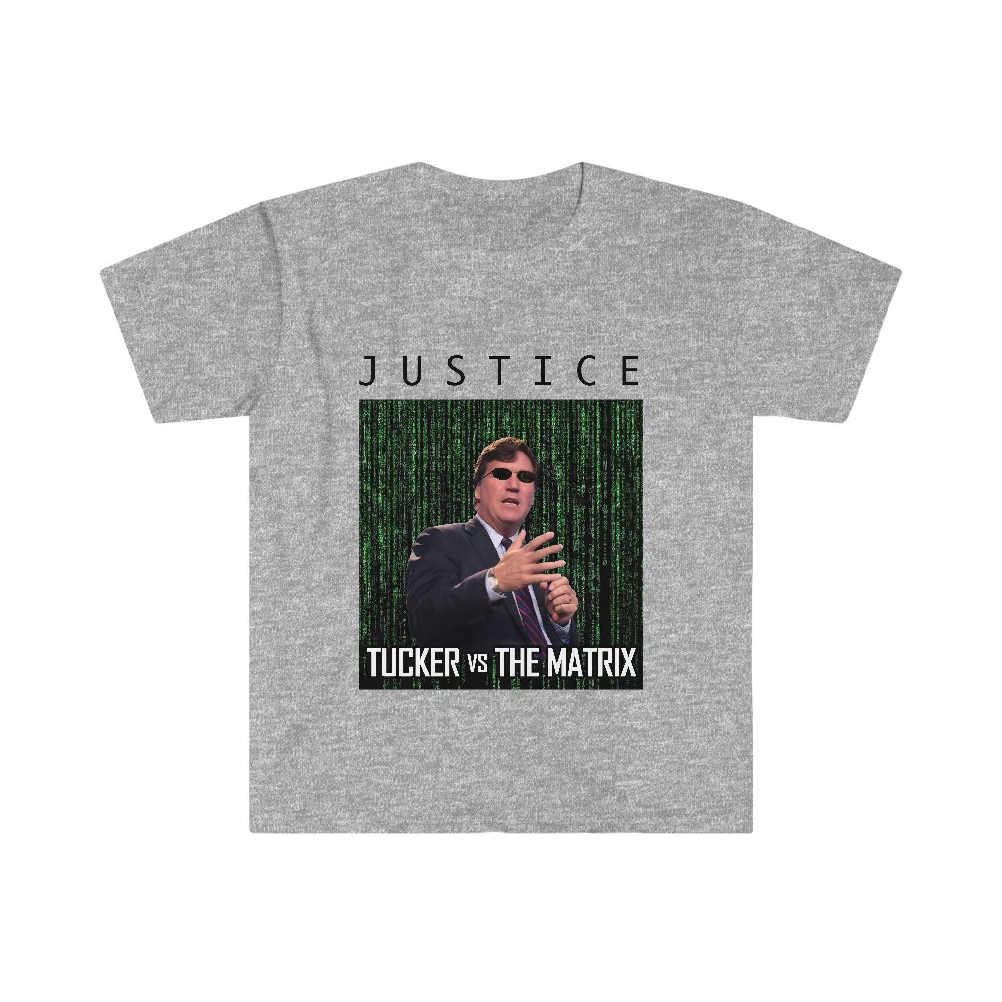 Tucker Carlson JUSTICE Matrix Unisex T-shirt TUCKER Tee Shirt Gift ...