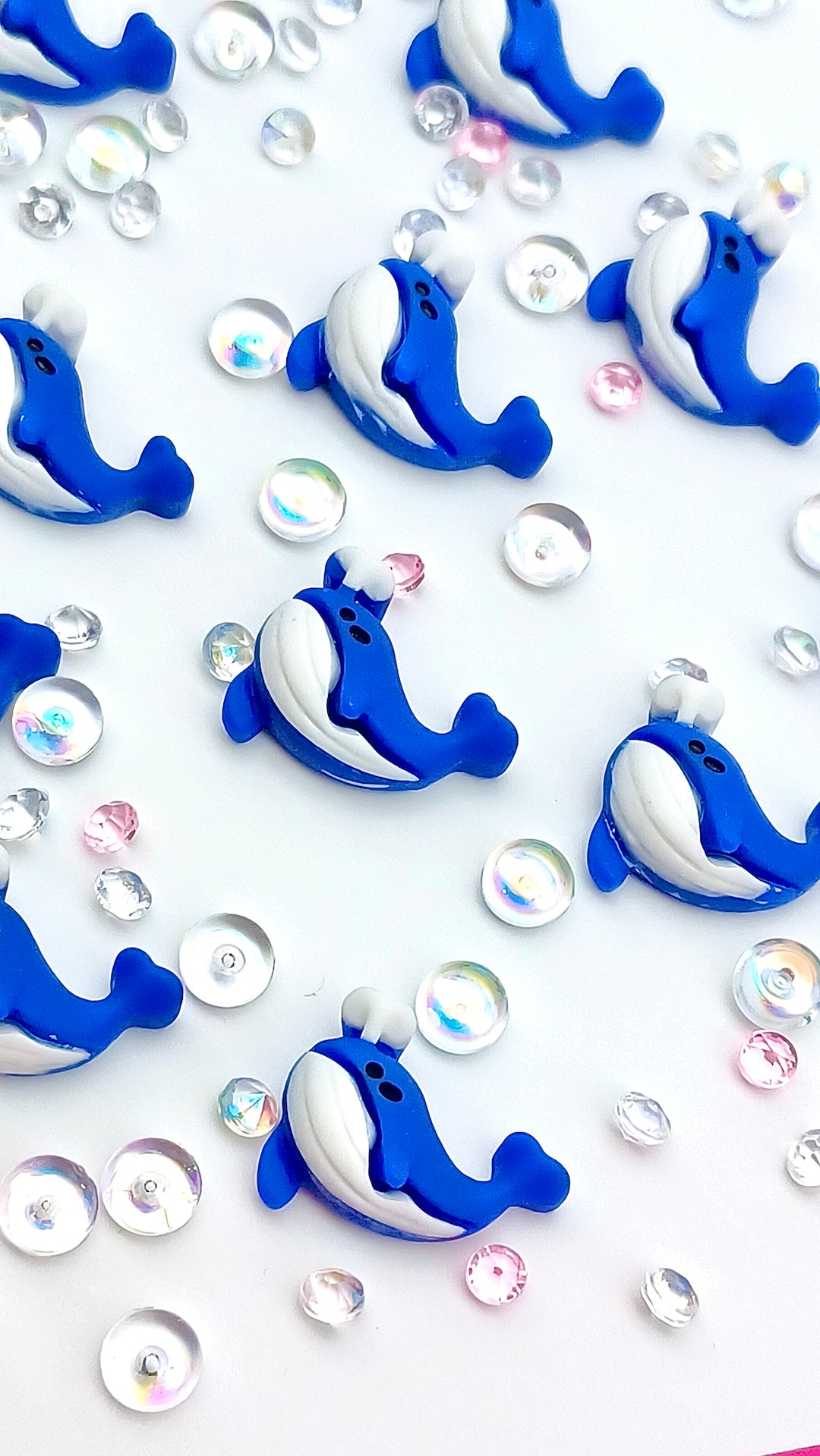 Cute Whale Cabochons | Kawaii Whale Charms | Cute | Kawaii | Craft ...